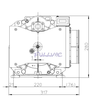 Pompe à vide scroll sèche